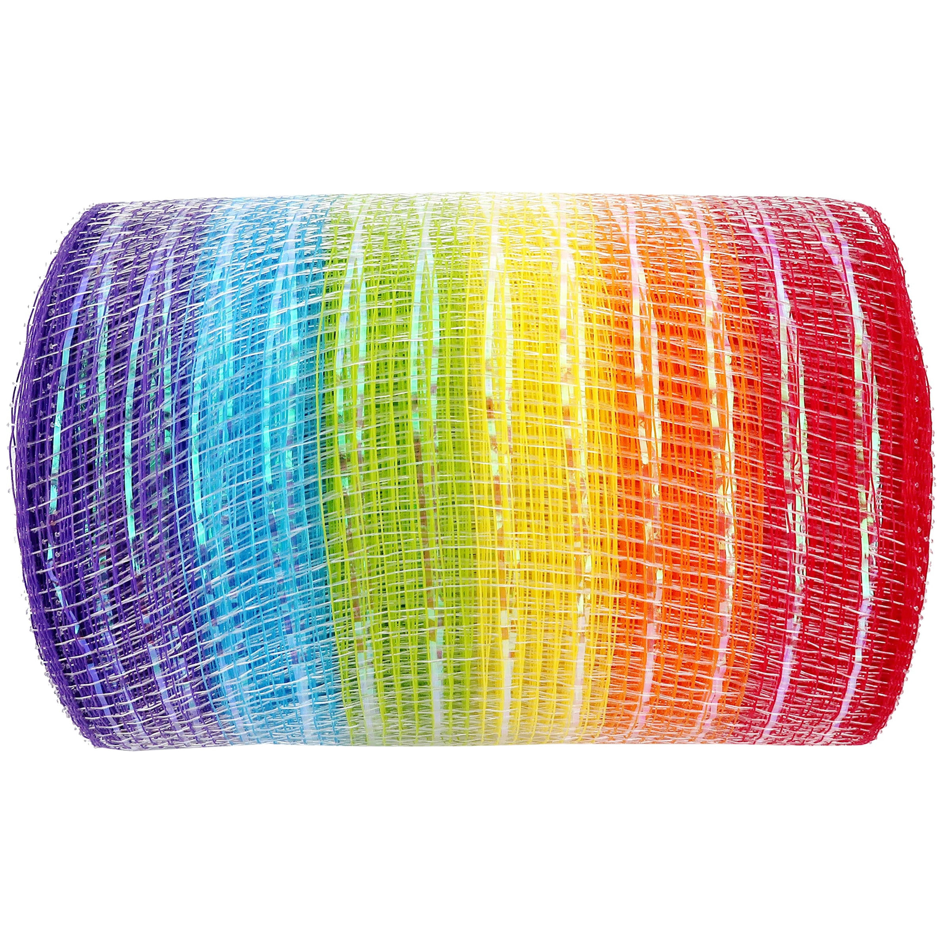 5.5" x 15yd. Rainbow Mesh Ribbon by Celebrate It® - Walmart.com
