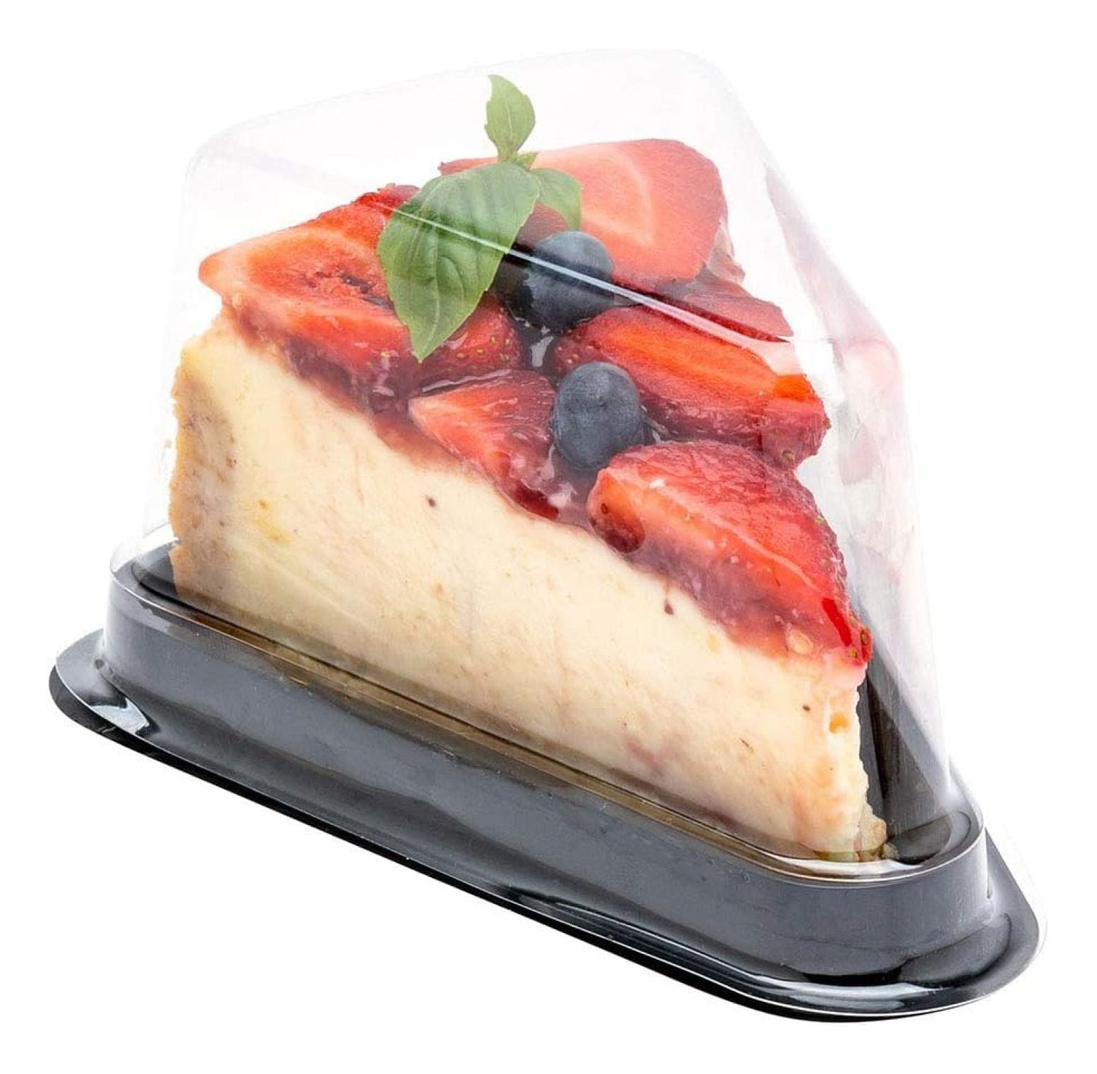 5.5 x 4.1 x 3 Inch Cake Slice Containers 100 Disposable Individual Pie ...