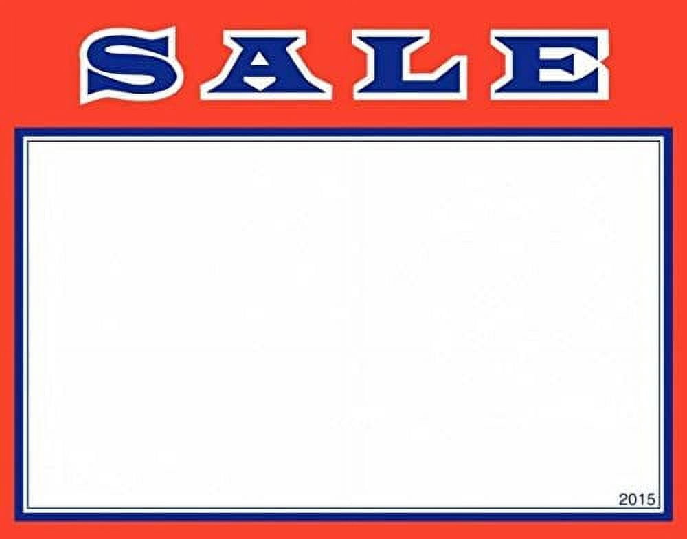 5.5" x 7" Sale Rectangular Burst Retail Value Sale Signs Cards / 100 ...