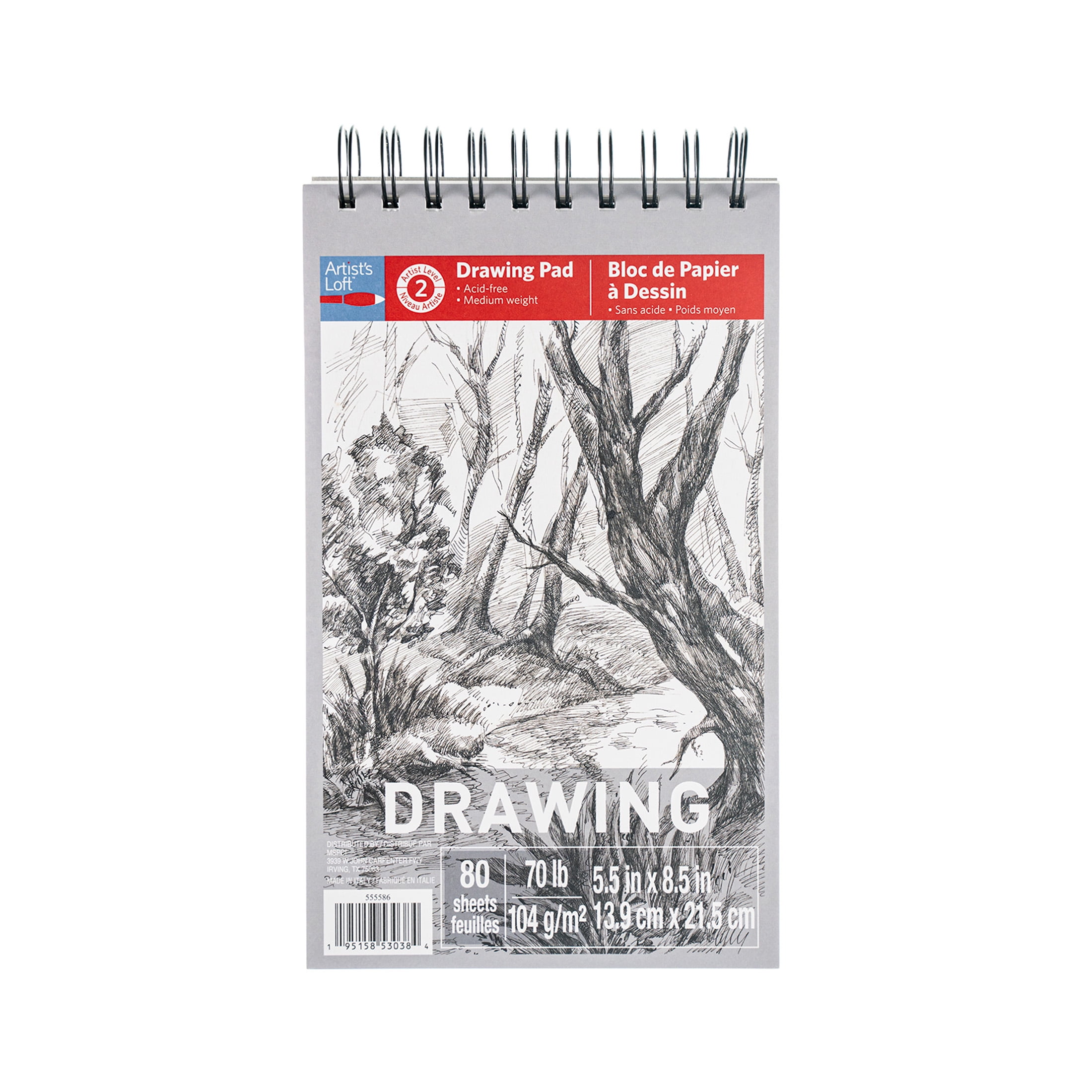 5.5" x 8.5" Drawing Pad by Artist's Loft - Medium Weight and Acid Free ...