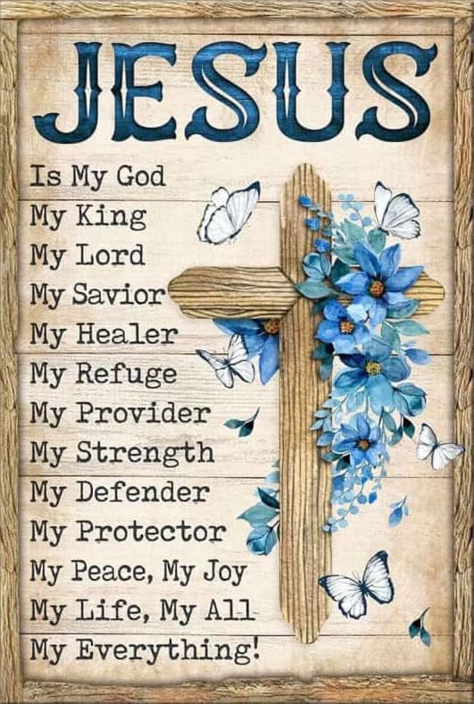 5.5"x8" Jesus Is My God My King My Lord May Savior My Healer My Refuge ...