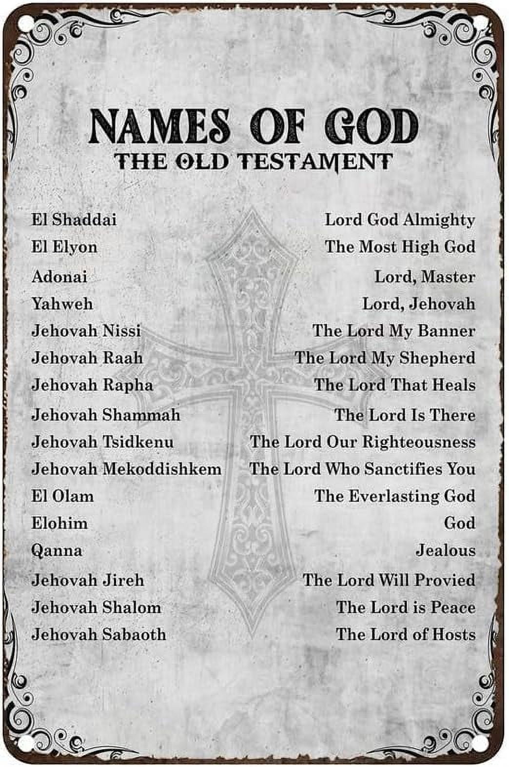 5.5"x8" Names Of God Old Testament Metal Signs Decor Wall Decoration ...