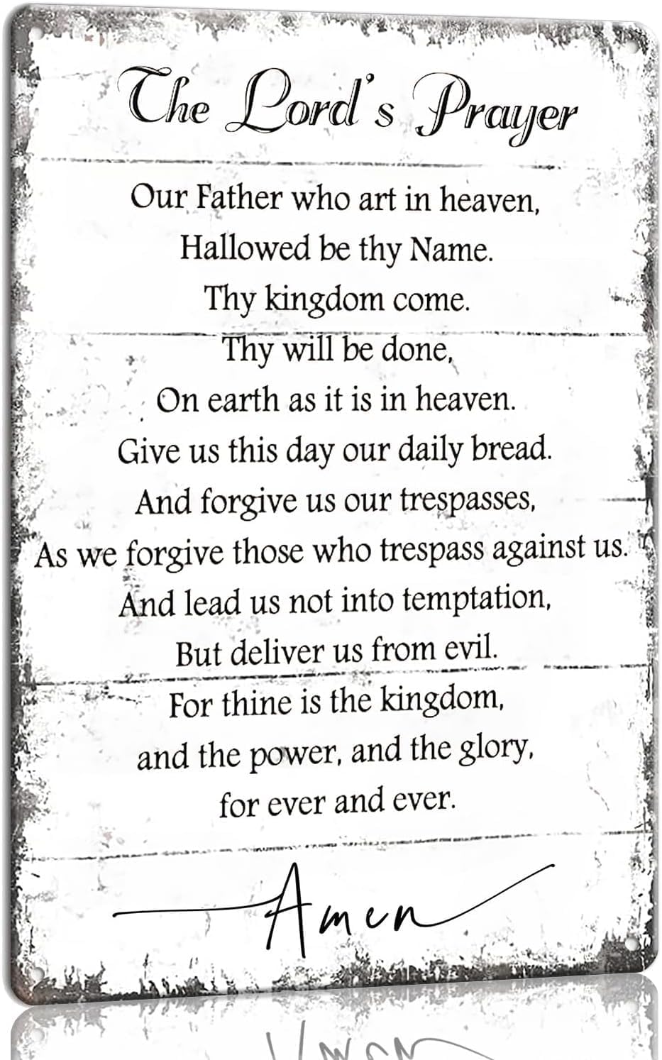 5.5"x8" The Lords Prayer Wall Art Our Father Prayer Wall Decor Metal ...