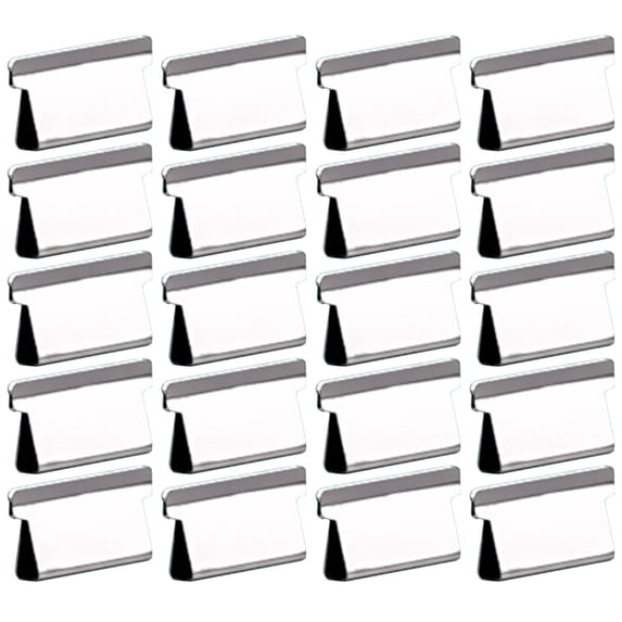 Under $5 50Pcs Binder Clips Small Stainless Steel Reusable Metal Refill ...