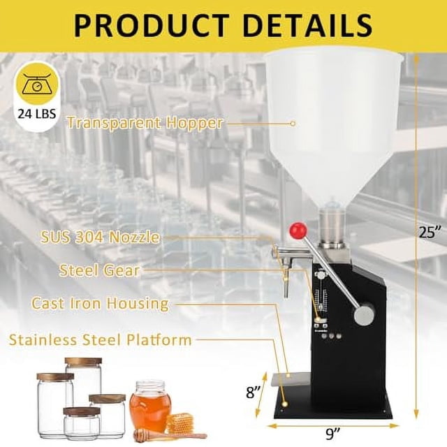 5-50ml ManualLiquid Filling Machine - Adjustable Bottle Filling Machine ...