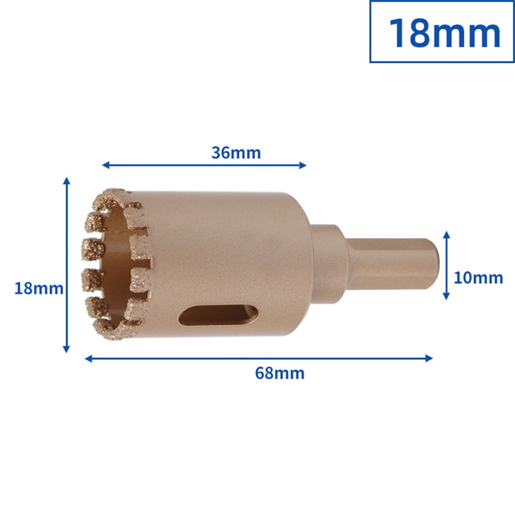 5-50mm Hex Handle Vacuum Brazed Dry Drill Bits Cutter Drilling Core Bit Tile - Walmart.com