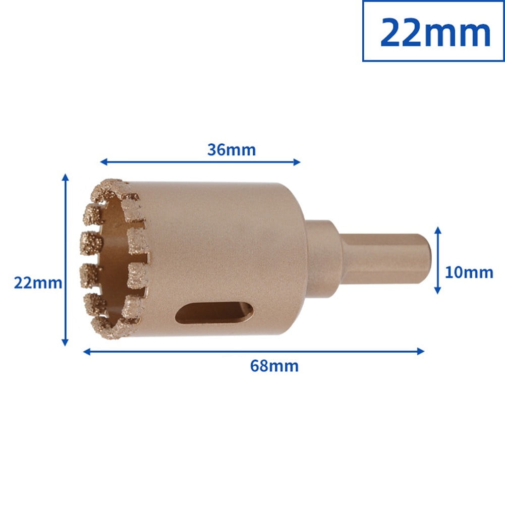 5-50mm Hex Handle Vacuum Brazed Dry Drill Bits Cutter Drilling Core Bit ...