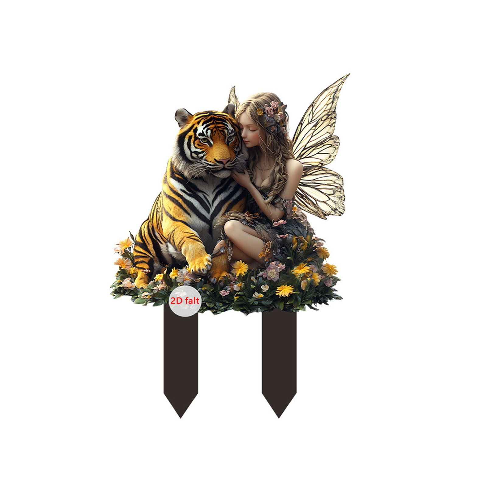 5.51x7.87 in Celestial Angel Animal Garden Ground Stake - Metal Outdoor ...
