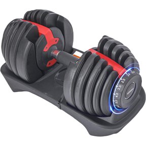 FitRx Adjustable Dumbbells 2-Pack, 25lb Set, Compact 9-in-1 Free ...