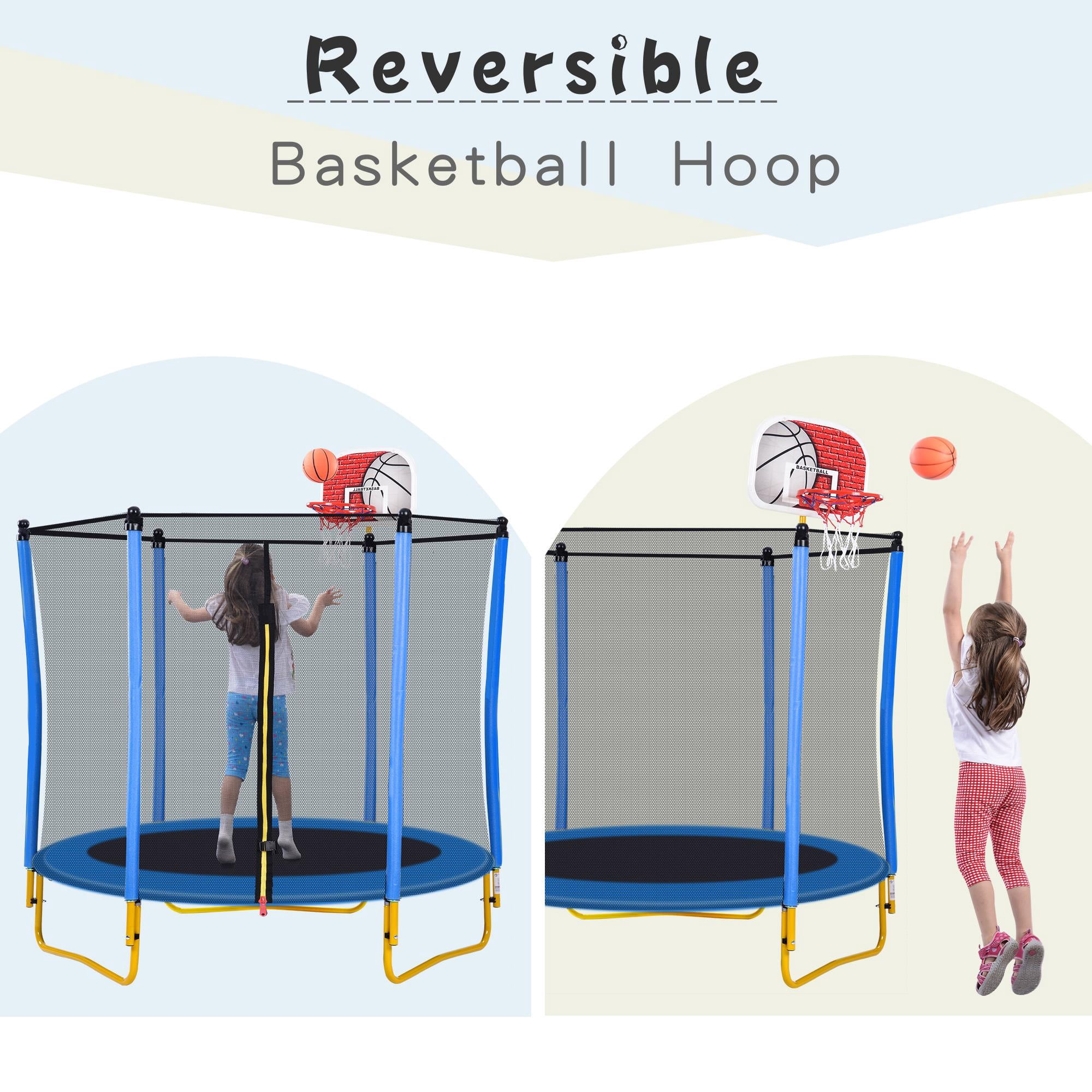 5.5FT Mini Toddler Trampoline for Kids - Indoor & Outdoor with Safety ...