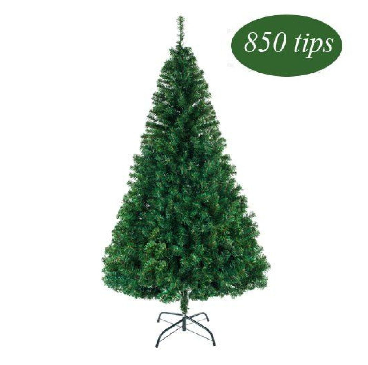 5.5FT Unlit Artificial Tree, Hinged Spruce Tree with Metal Stand ...