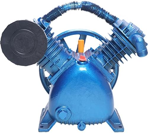 5.5HP Dual Piston V Style Air Compressor Head Pump Motor Cast Iron 2 ...