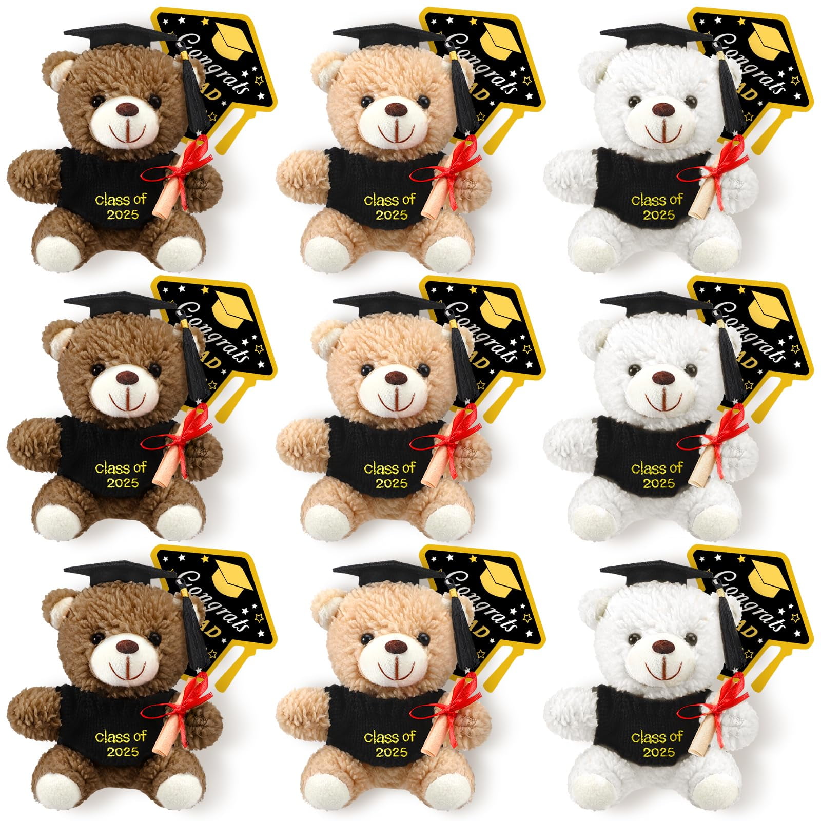 5.5Inch Graduation Bear Plush Gift, Graduation Bear Stuffed Animal Bear ...