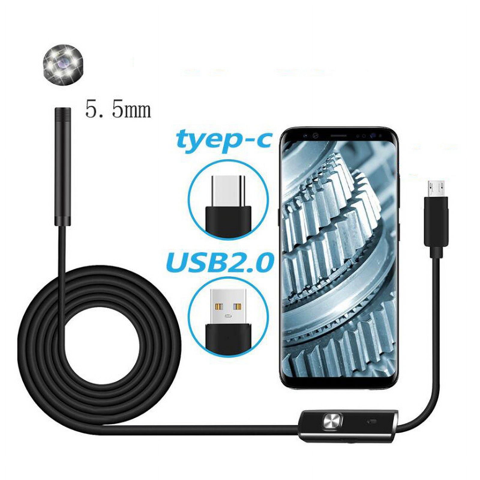 5.5MM Android Endoscope 3-in-1 USB / Micro / Type-C Hard Cable Endoscopy Camera Waterproof for ...