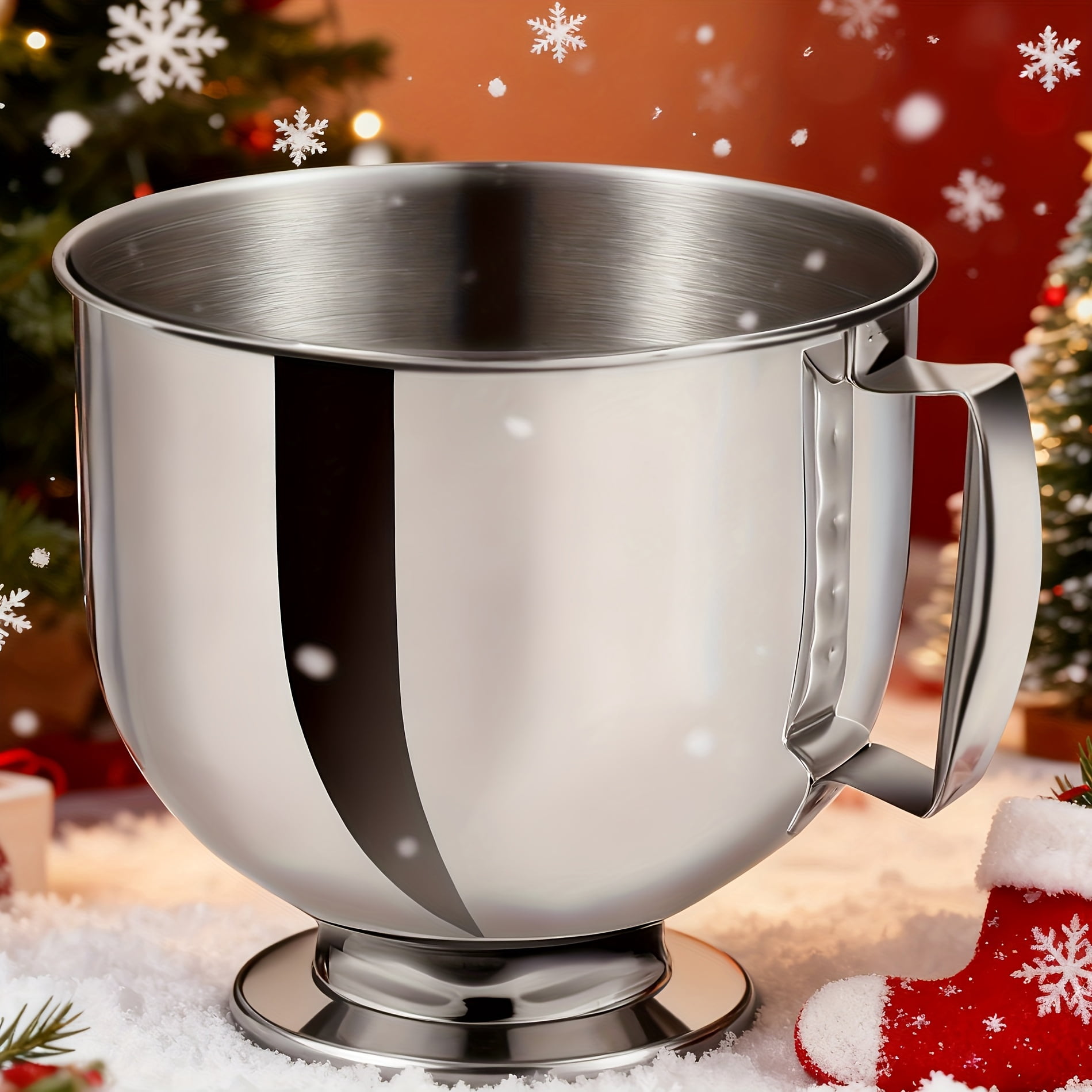 5.5QT Stainless Steel Bowl for Stand Mixers, Compatible with Kitchen ...