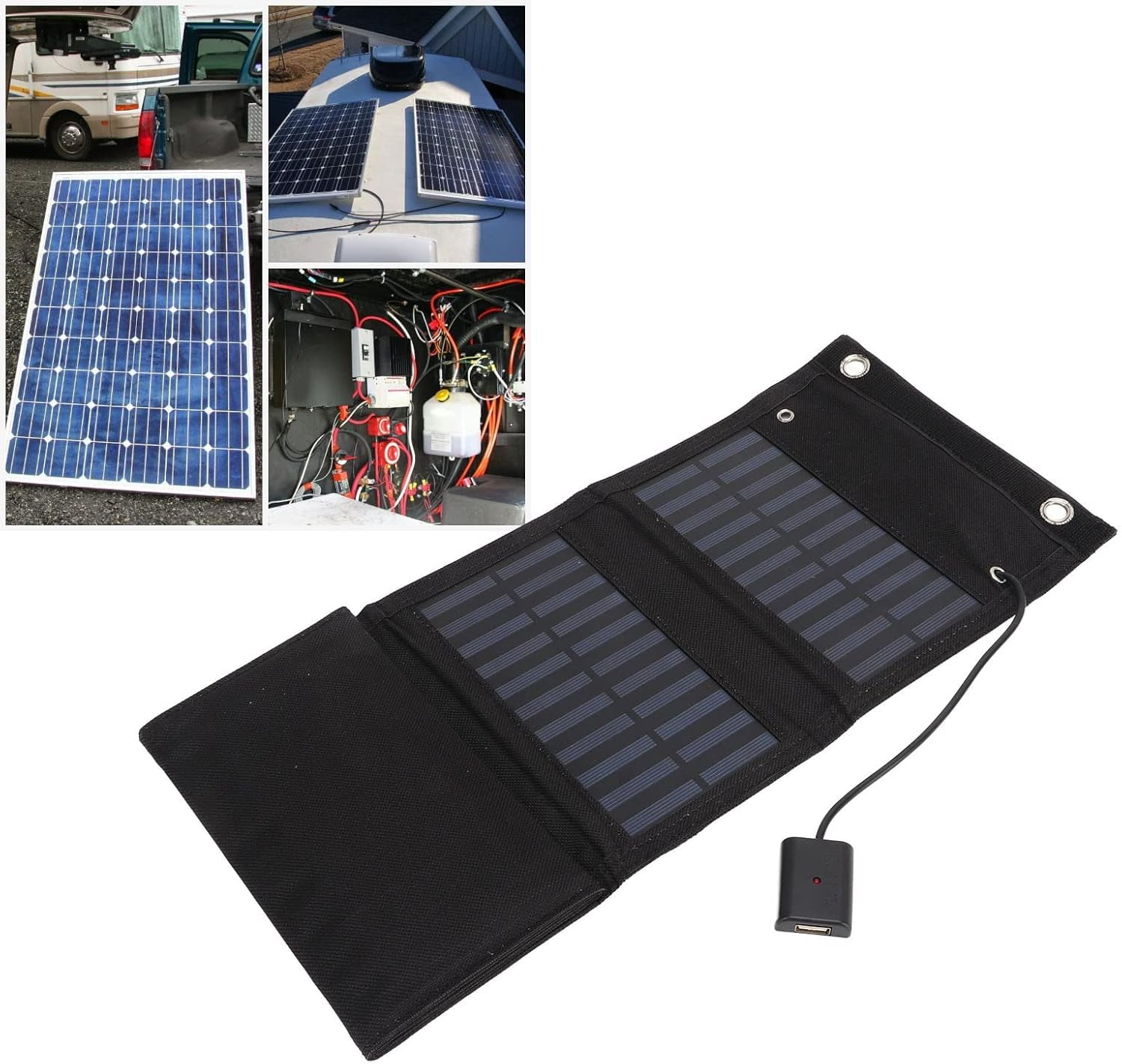 5.5V 25W Solar Panel Folding Bag, Monocrystalline Silicon Outdoor Solar ...