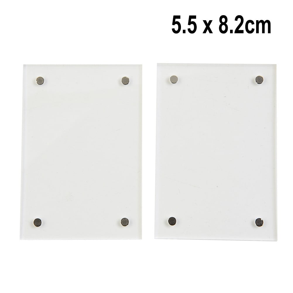5.5X8.2Cm 3+3Mm Transparent Acrylic Photo Frame Magnetic Poster Display ...