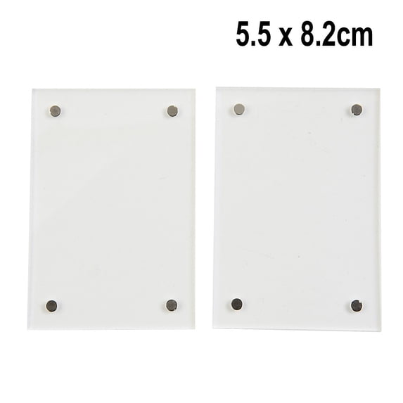 5.5X8.2Cm 3+3Mm Transparent Acrylic Photo Frame Magnetic Poster Display ...