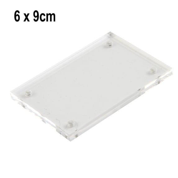 5.5X8.2Cm 3+3Mm Transparent Acrylic Photo Frame Magnetic Poster Display ...