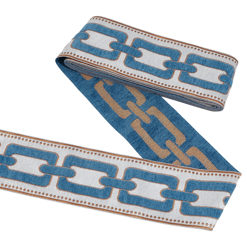 5.5Yard Embroidered Drapery Trim 3.6inch Wide Geometric Ribbon ...