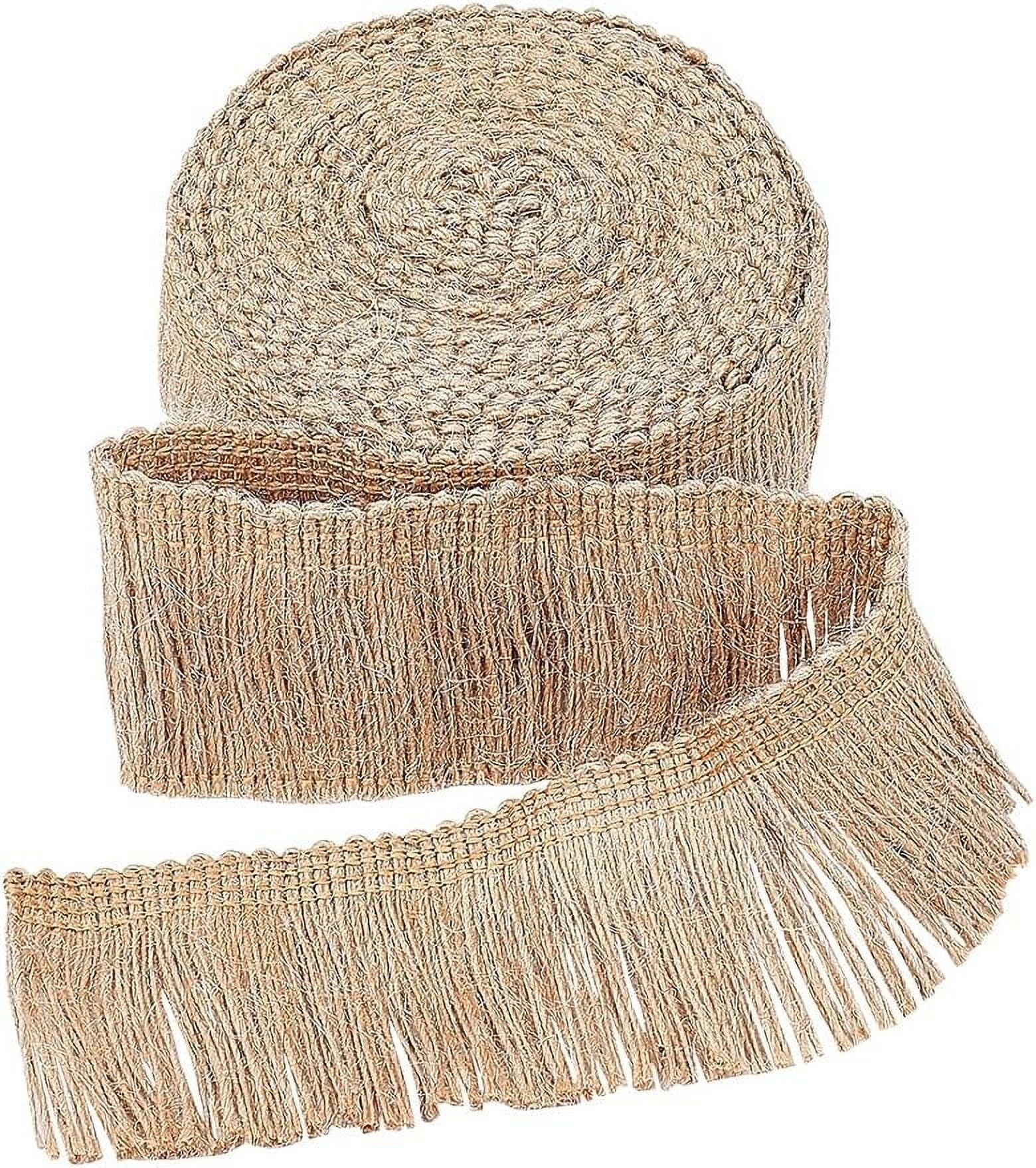 5.5Yards 1.89" Wide Burlap Fringe Tassel Trim Jute Lace Sewing ...