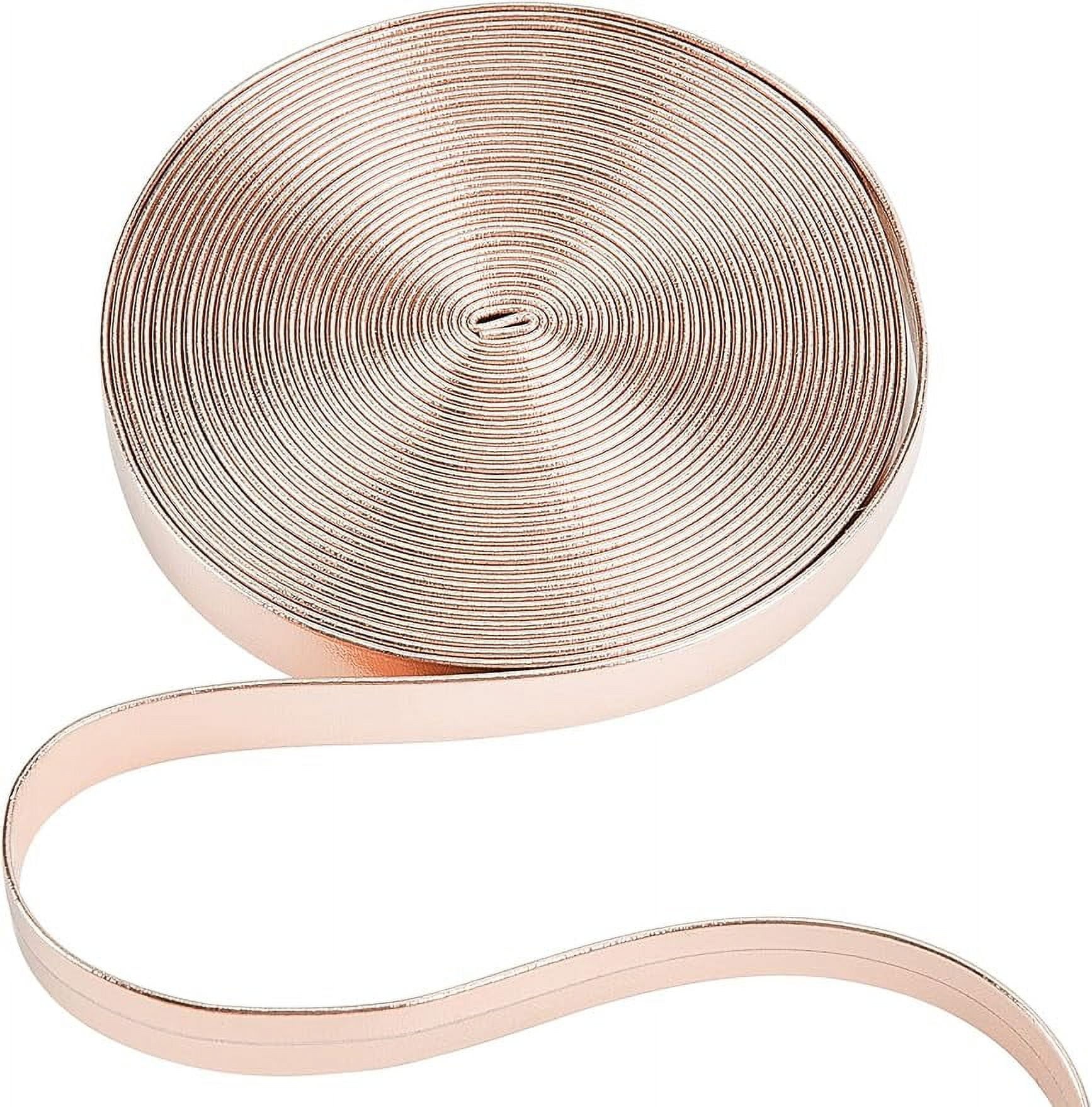 5.5Yds Metallic Leather Strips 0.4inch Wide Flat Glossy Pu Leather ...