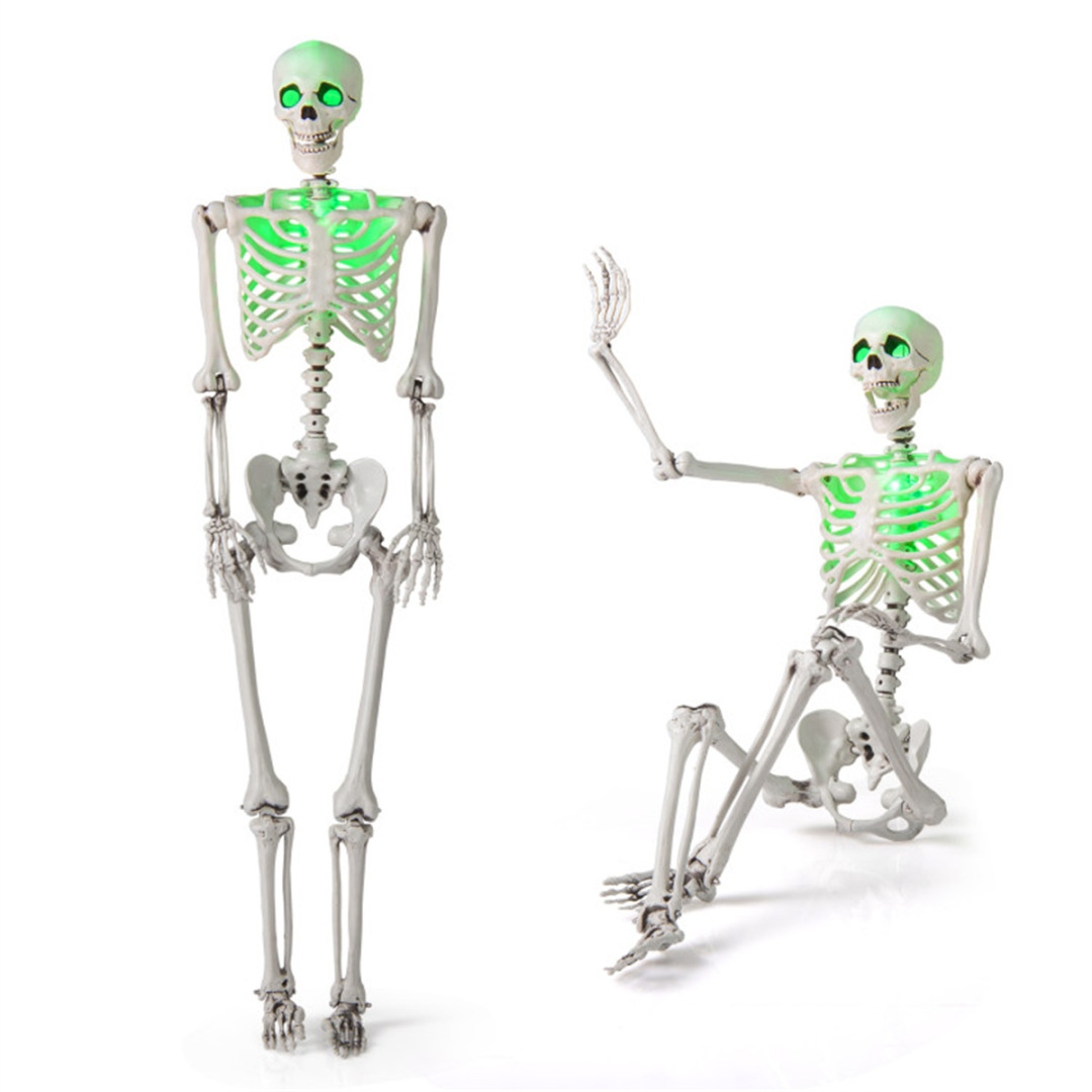 5.5ft Halloween Giant Skeleton, Full B-ody Realistic Human Bones with ...