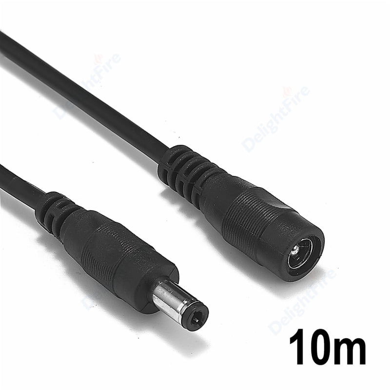 5.5mm 2.1mm DC Extension Cord 22 Gauge Wire 1/2/3/5/10m Male To Female ...