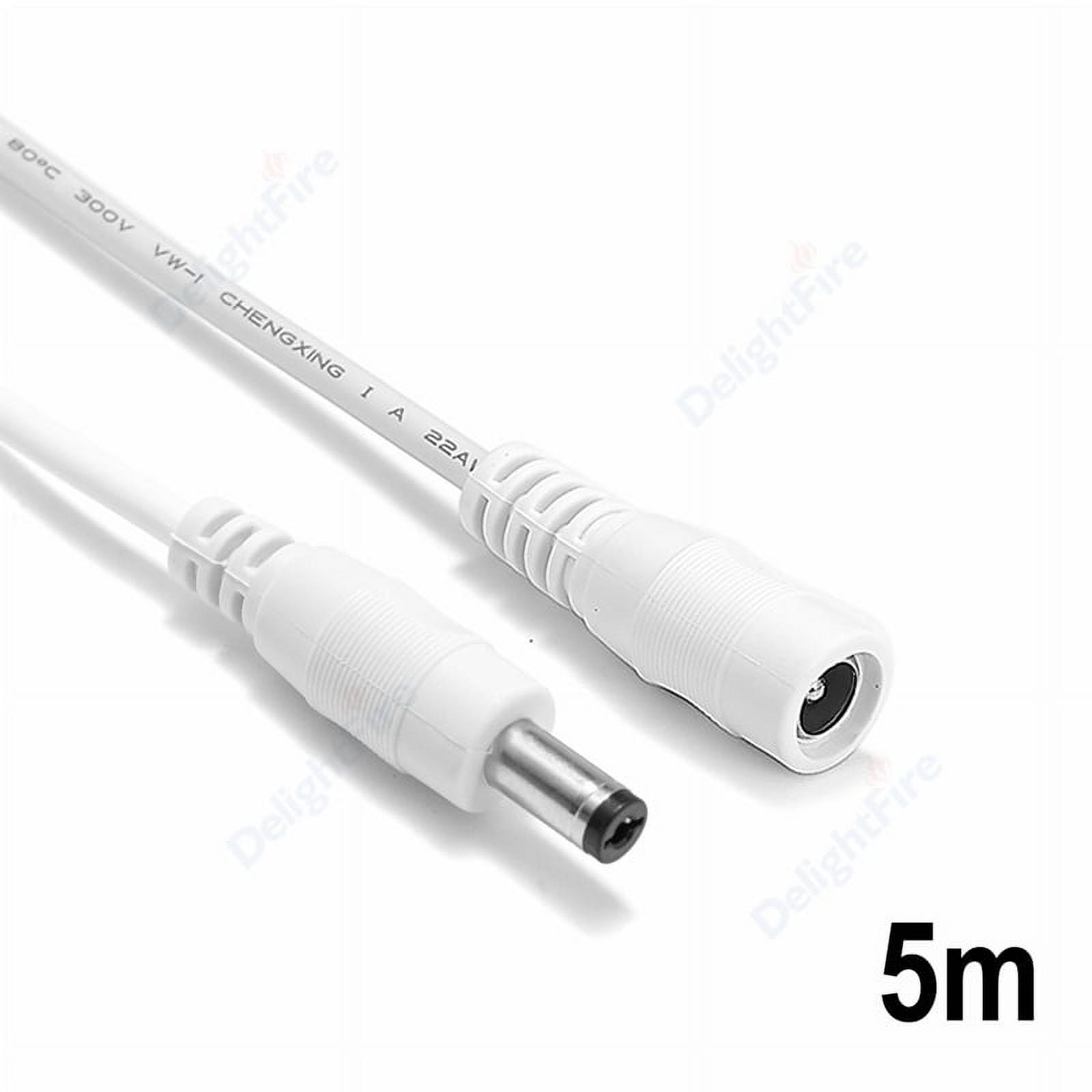 5.5mm 2.1mm DC Extension Cord 22 Gauge Wire 1/2/3/5/10m Male To Female ...