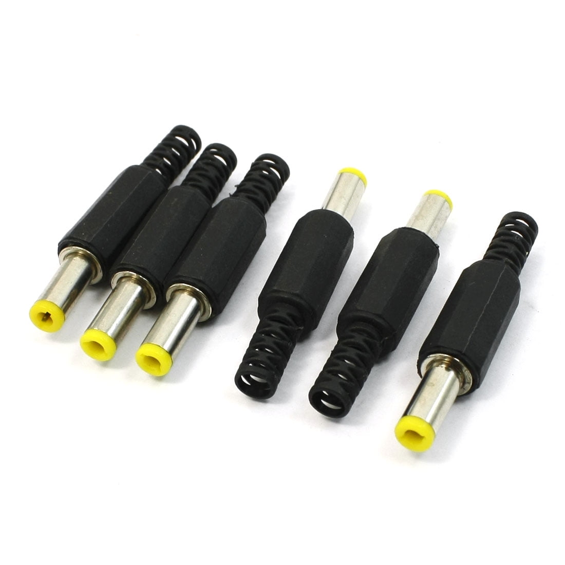 5.5mm x 2.5mm DC Power Plugs Male Connectors Black 6Pcs Networking ...