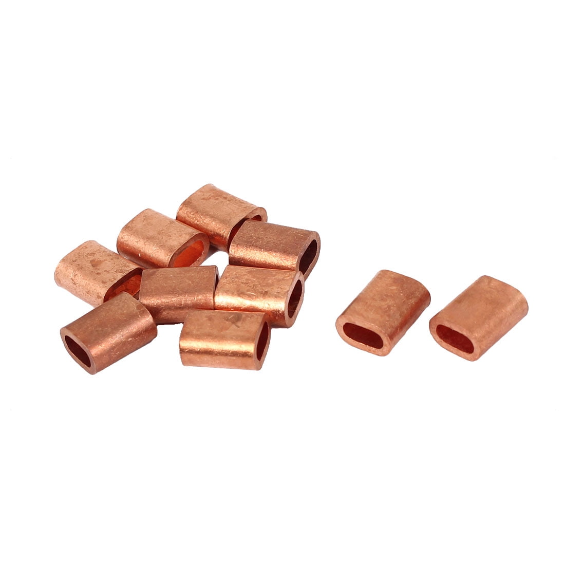 5.5mm x 2.5mm Hole Cable Wire Rope Brass Ferrules 9mm Length 10pcs ...