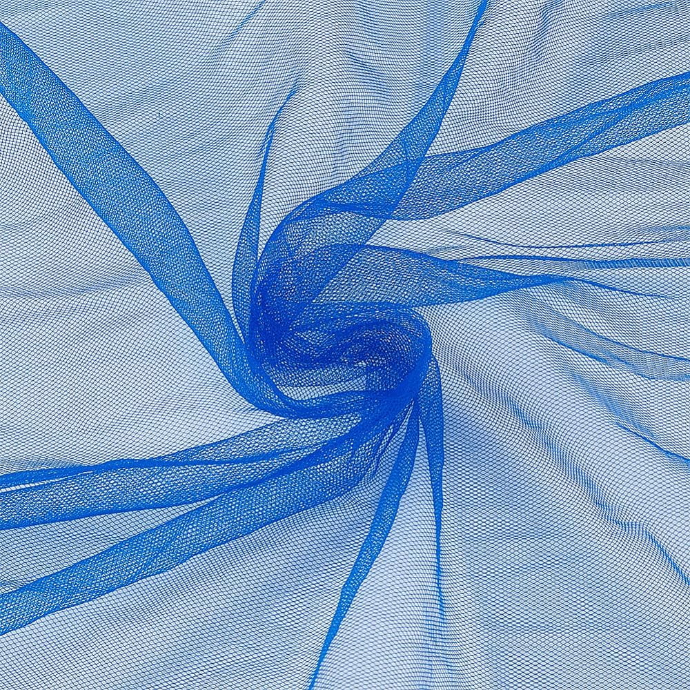 5.5x1.7 Yards Blue Tulle Fabrics Chiffon Sheer Crepe Fabric Blue Fabric ...