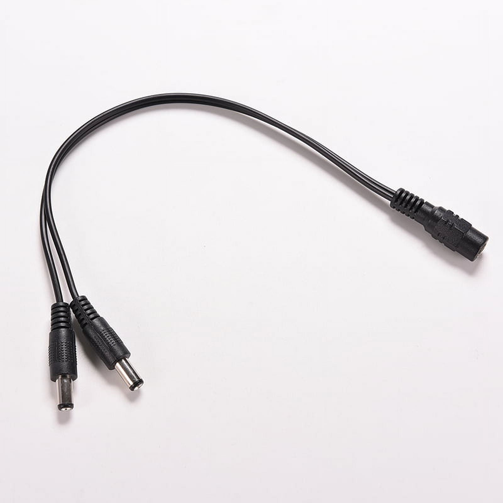 5.5x2.1mm CCTV Camera 1 Female to 2 Male DC 12V Power Splitter Cable ...