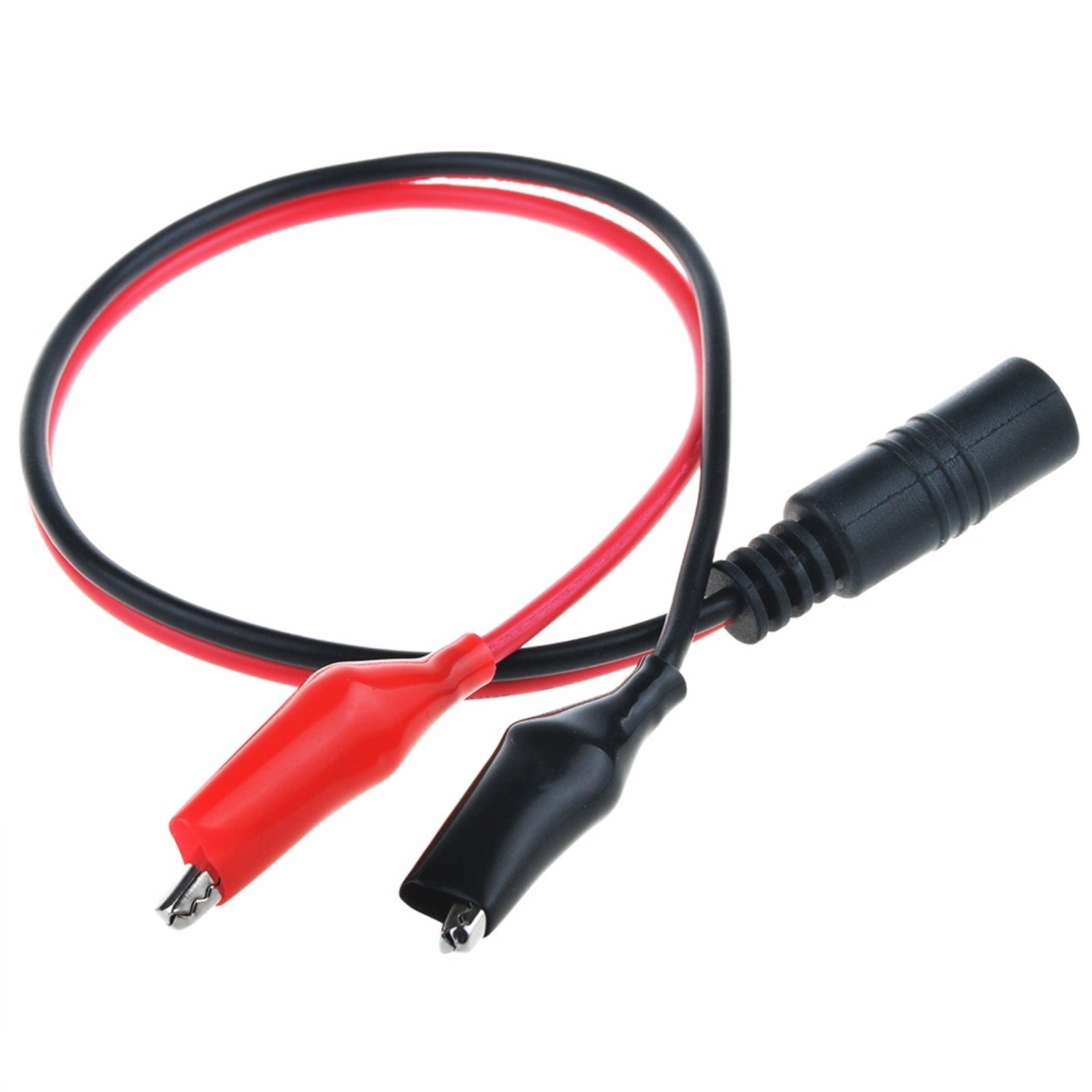 5.5x2.1mm DC Barrel Female Plug to Dual Alligator Clips Connector Cable ...