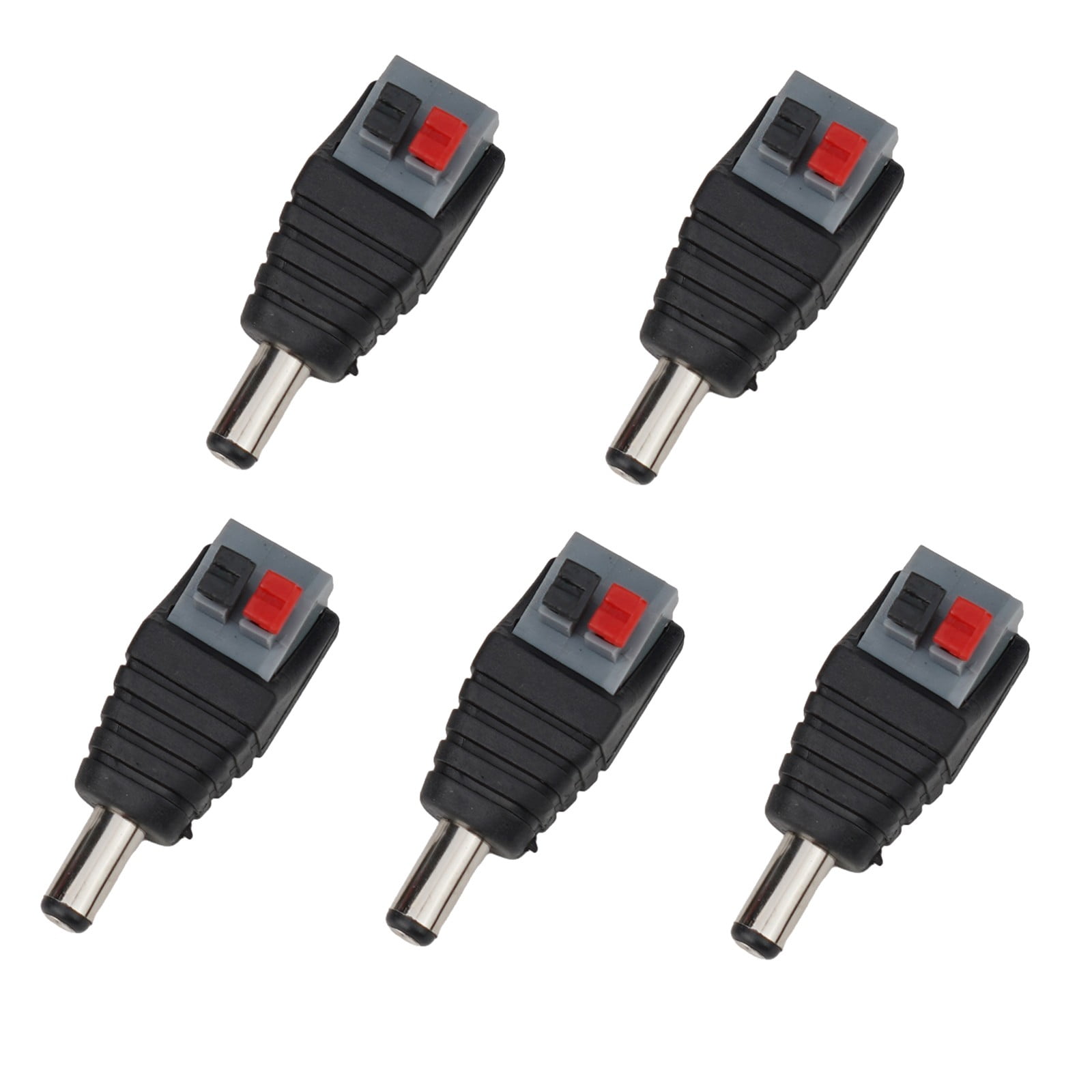 5.5X2.1Mm Dc Male Female Wire Connector No Screws Dc Power Plug Adapter ...