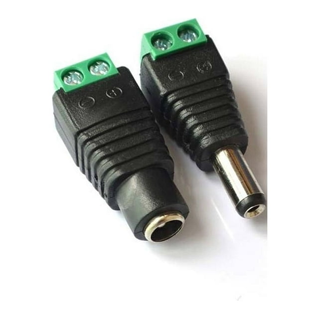 5.5x2.1mm Male / Female DC Power Plug / Jack Connectors for LED Lights ...