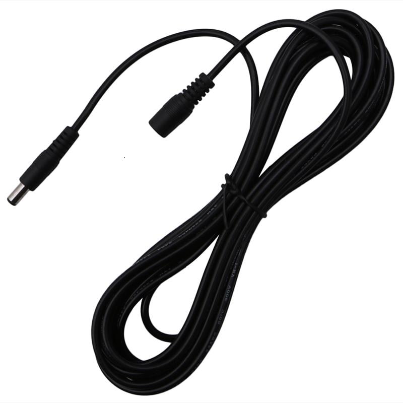 5.5x2.1mm Male Female Power Cord Extend Wire 5M Cable For CCTV Camera ...