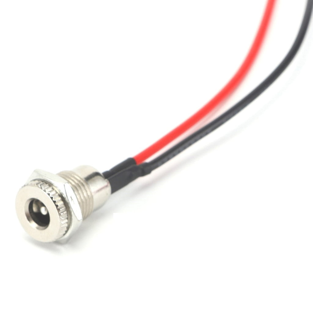 5.5x2.5mm Male/Female Threaded Power Plug Socket Connector 5.5mmx2.5mm ...