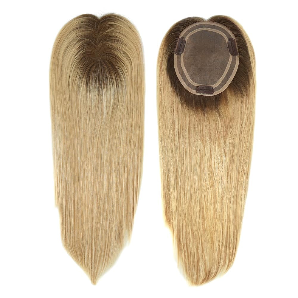 5.5x6in Fine Mono Real Human Hair Hair Toppers for Women Toupee for ...