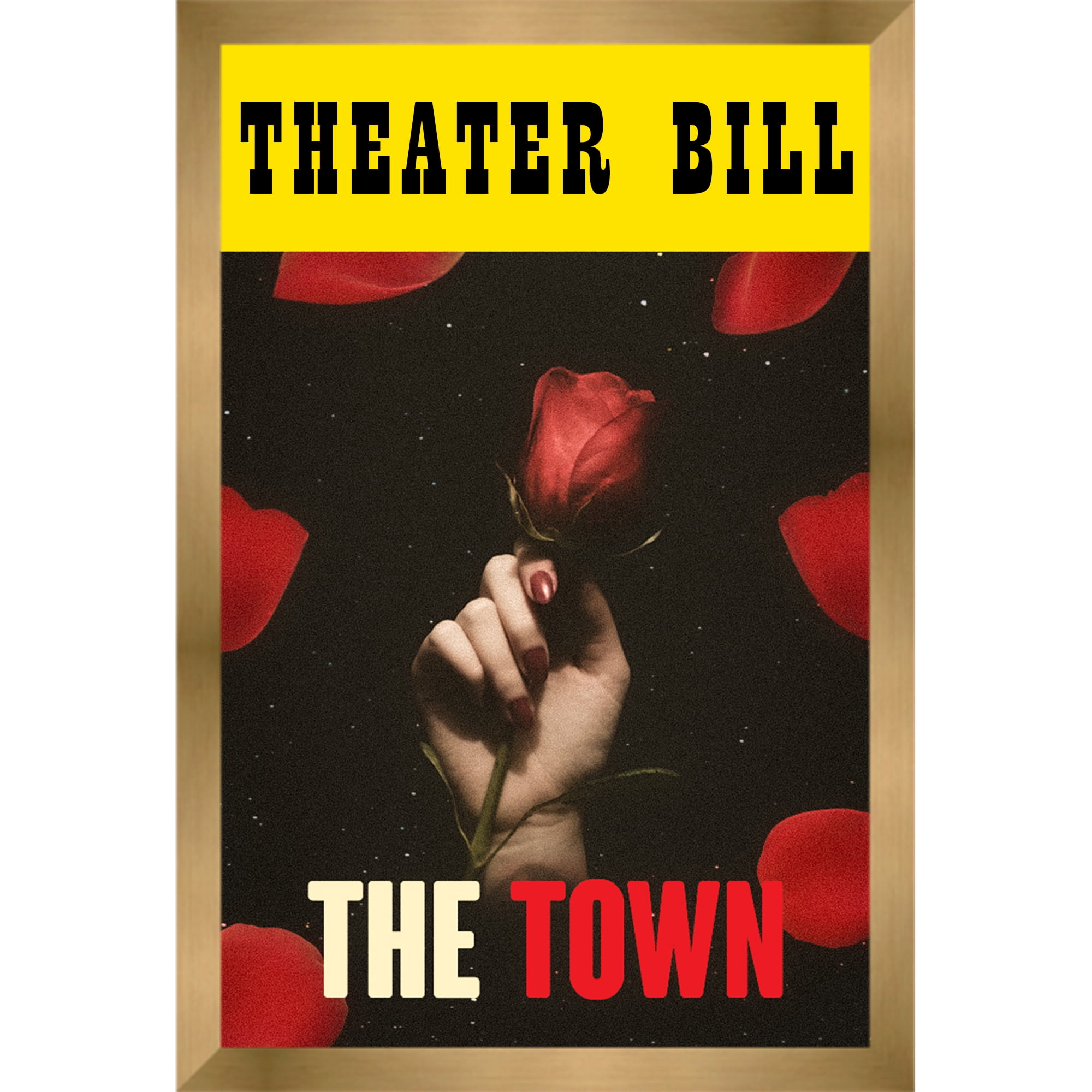 5.5x8.5 Gold Playbill Frame - with UV Acrylic, Backing & Hanging ...