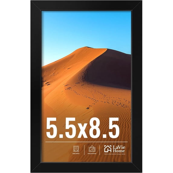 5.5x8.5 Picture Frame for Wall Display, 5.5x8.5 Black Picture Frame ...