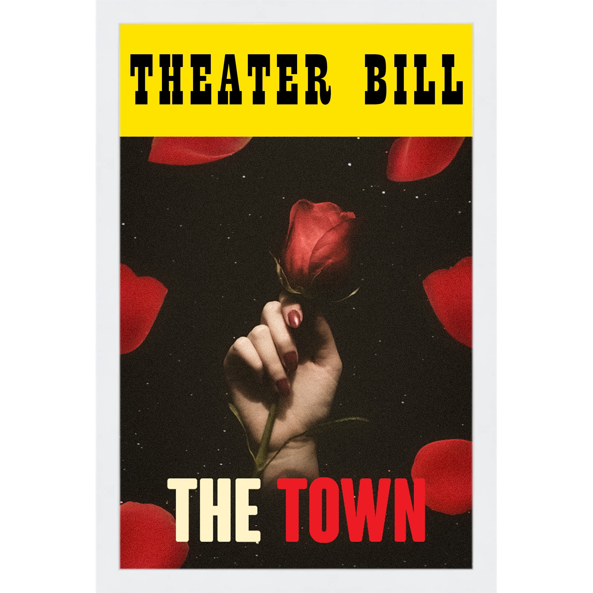 5.5x8.5 White Playbill Frame, UV Resistant Acrylic, Easel Stand, Wall ...