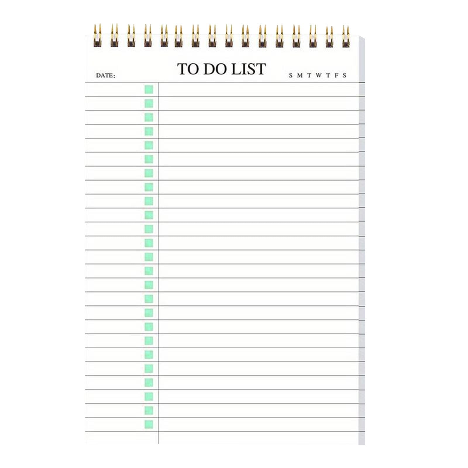 5.5x8.5 in To Do List Notepad 52 Sheets Spiral Daily Planner Notebook ...