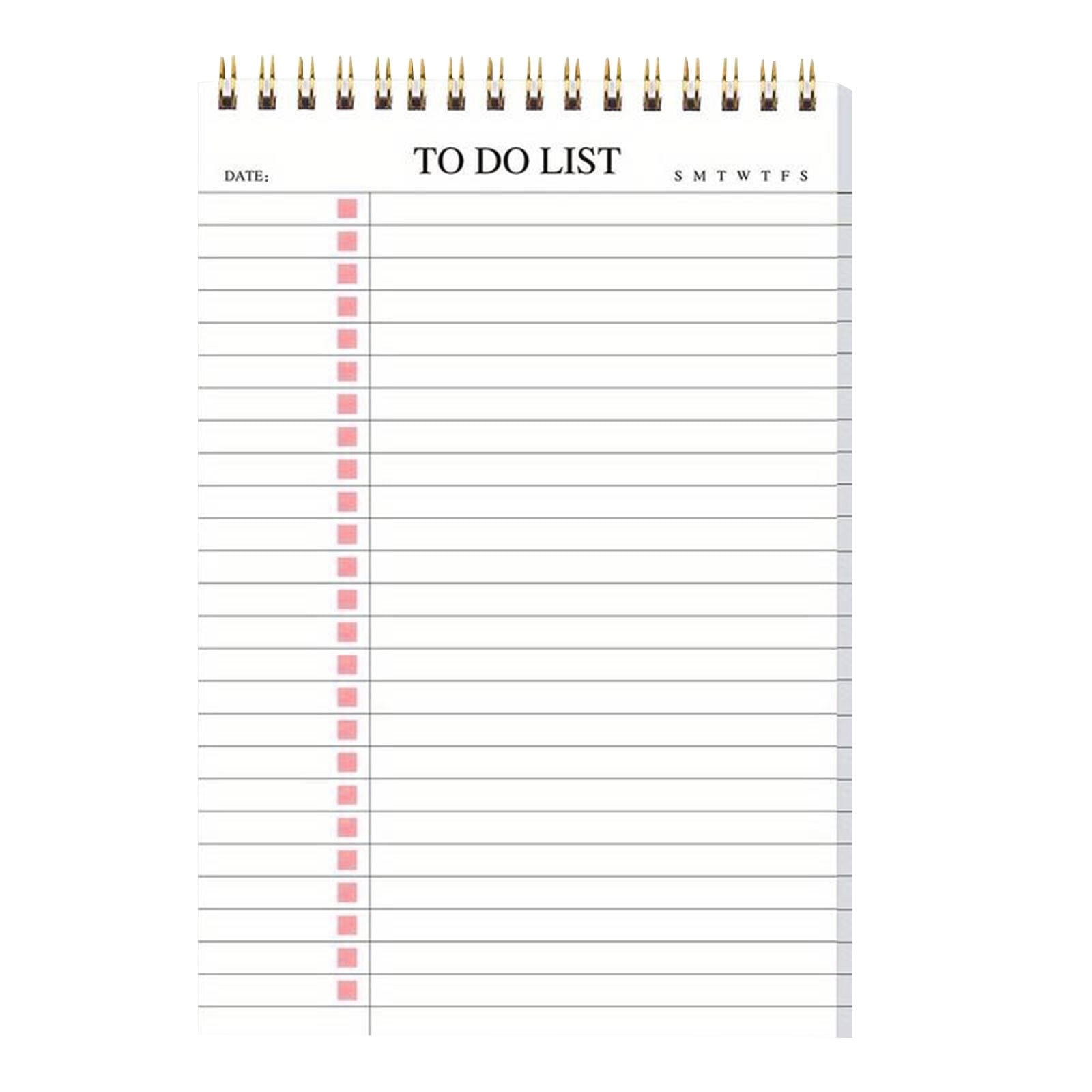 5.5x8.5 in To Do List Notepad 52 Sheets Spiral Daily Planner Notebook ...
