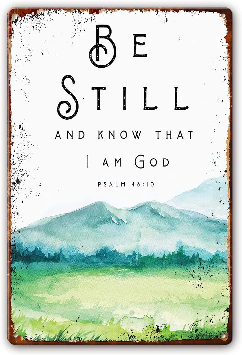 5.5x8 Inch Be Still And Know That I Am God, Psalm 46:10, Bible Verse ...