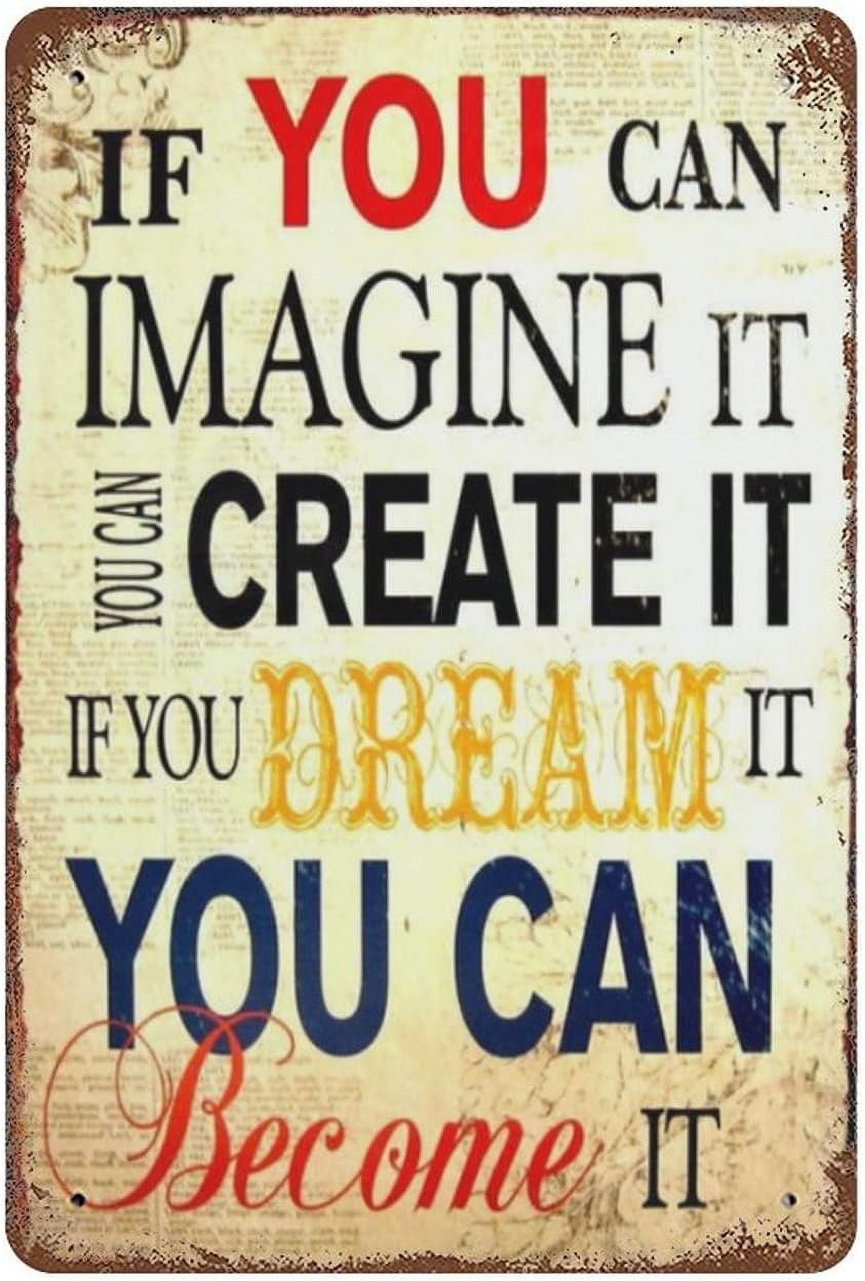 5.5x8 Inch Classic Motivational Sign Office Decorative Signs If You Can ...