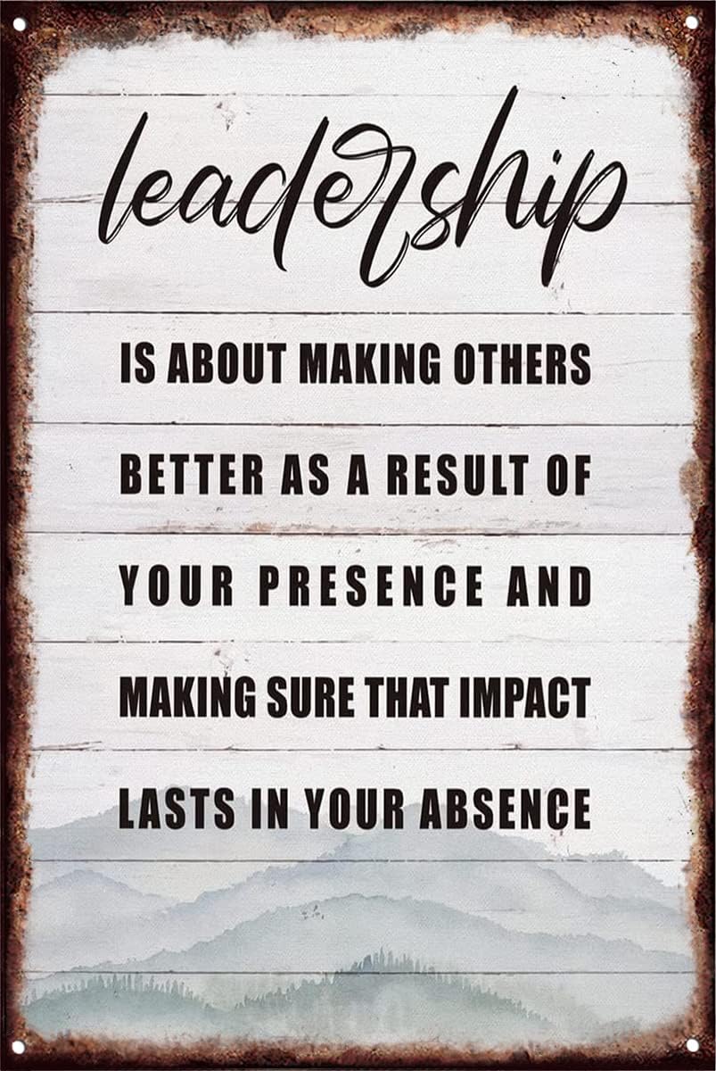 5.5x8 Inch CosrKee Leadership Quote Wall Art Decor, Inspirational ...
