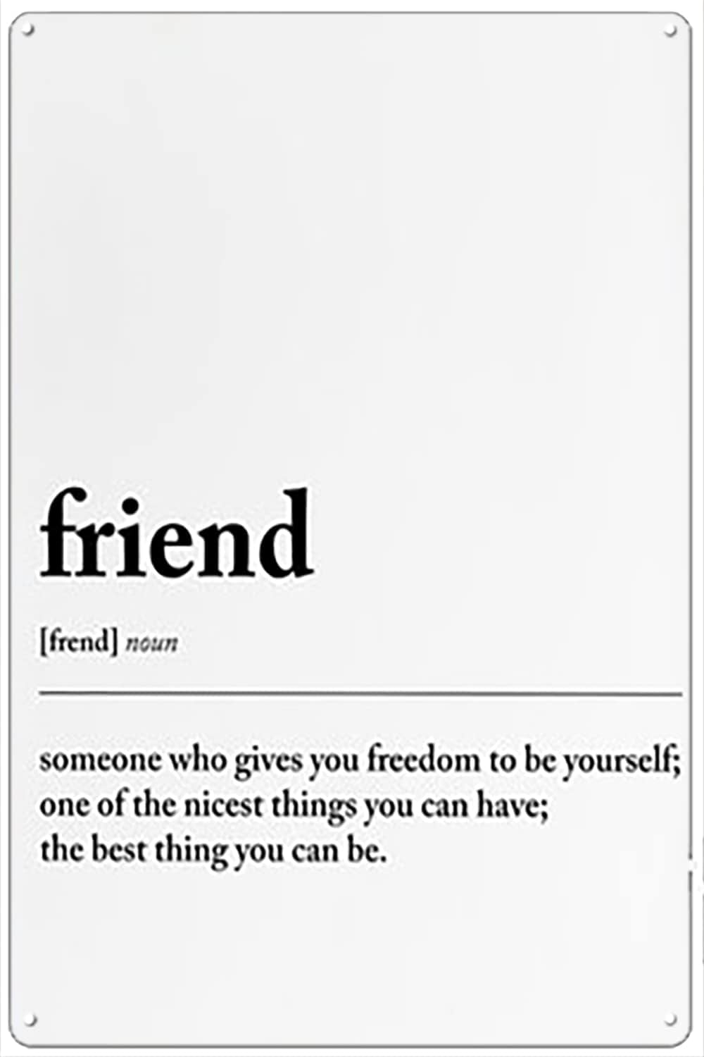 5.5x8 Inch Friend Definition Sign Friendship Printable Quote Friend ...