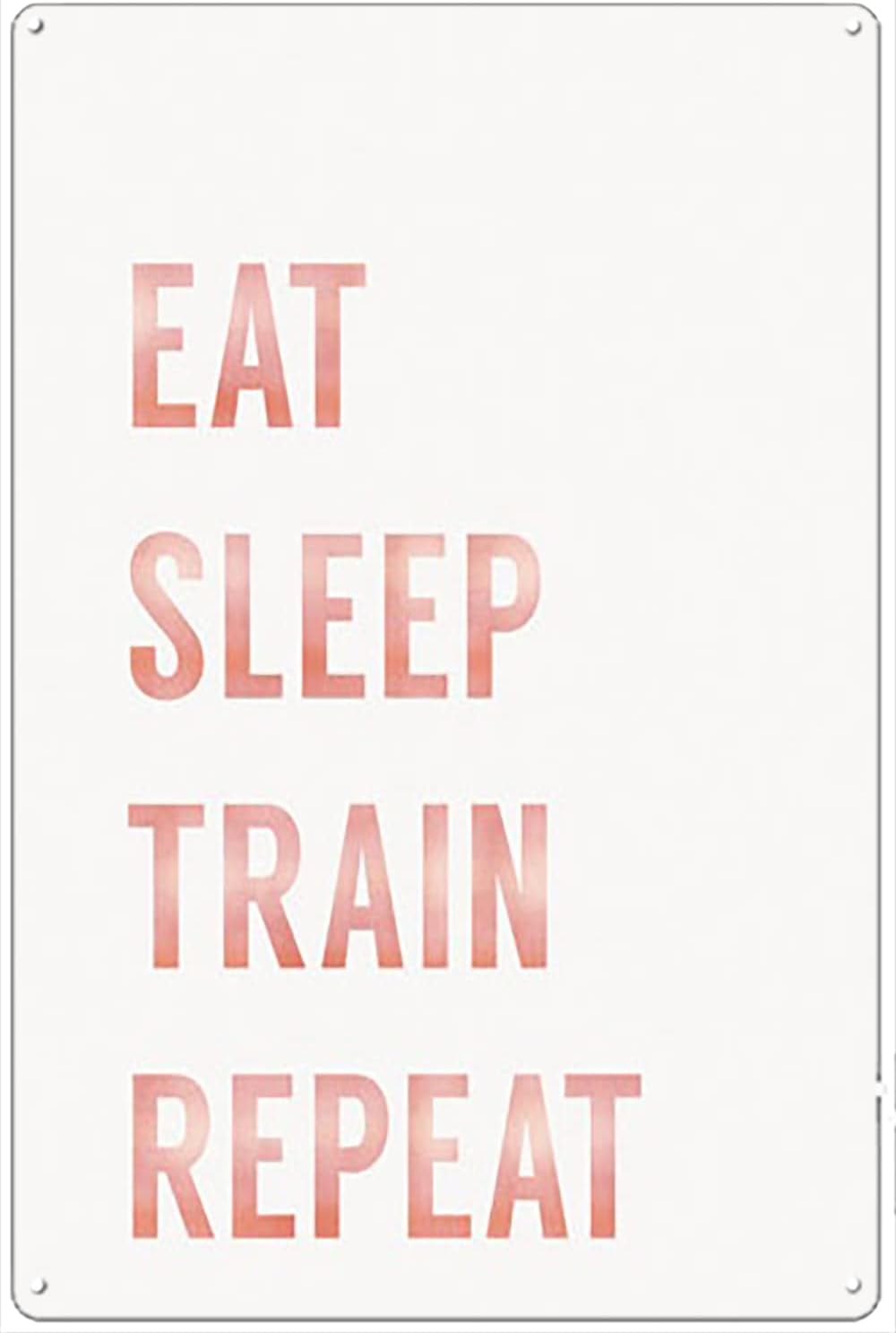 5.5x8 Inch Gym Decor Eat Sleep Train Repeat Gym Exercise Wall Art Metal ...