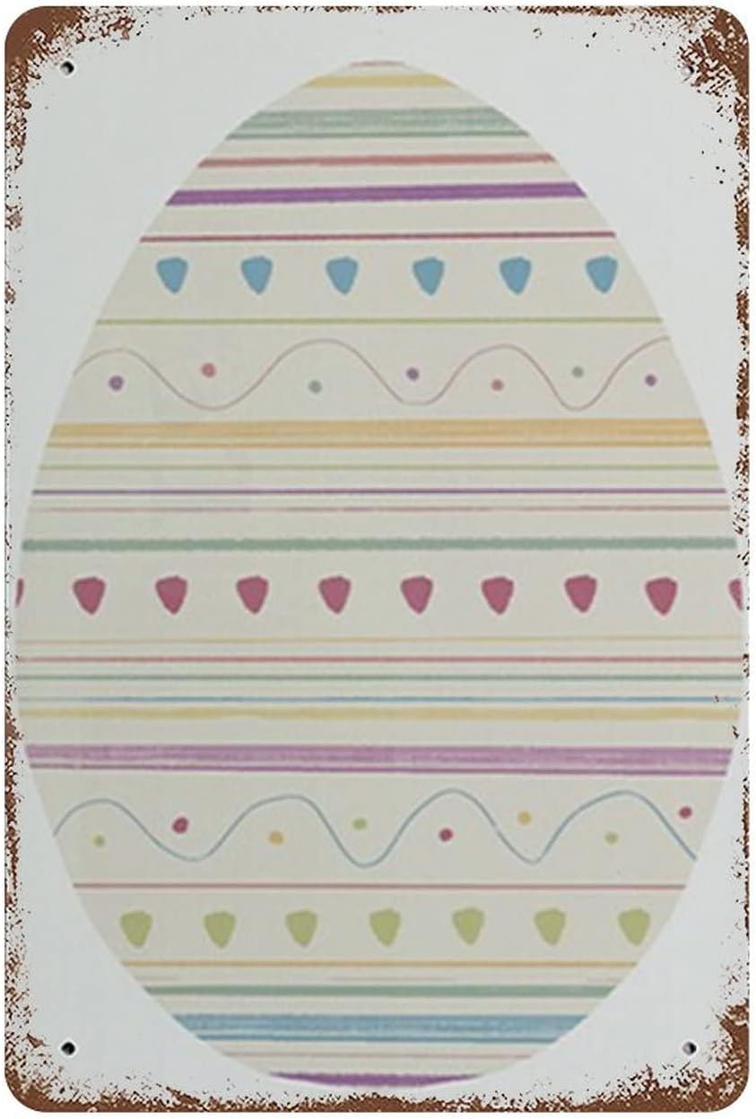 5.5x8 Inch Happy Easter Easter Egg Retro Metal Sign Easter Decor For ...